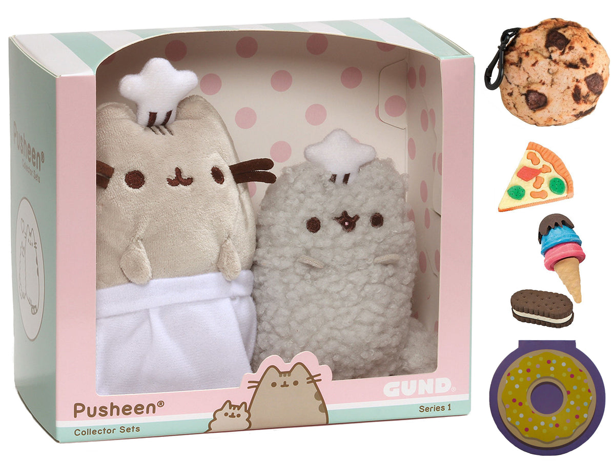 Pusheen & Stormy Baking Set-cookie clip-pizza/ice cream erasers, note ...